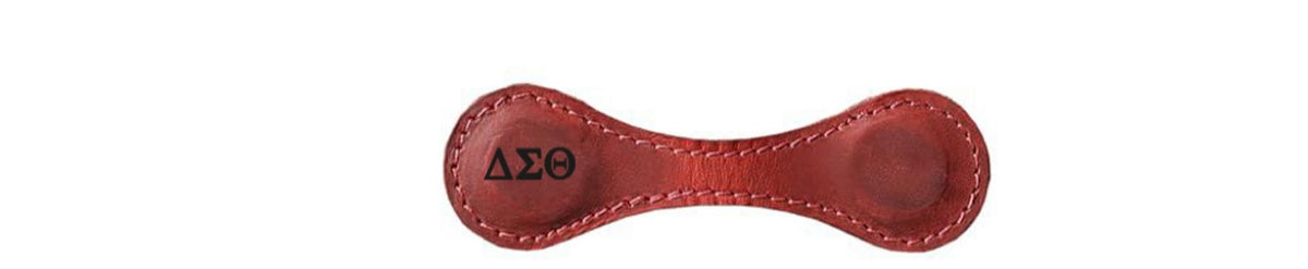 New! Delta Leather Magnetic Bookmark - Red – That Greek Life