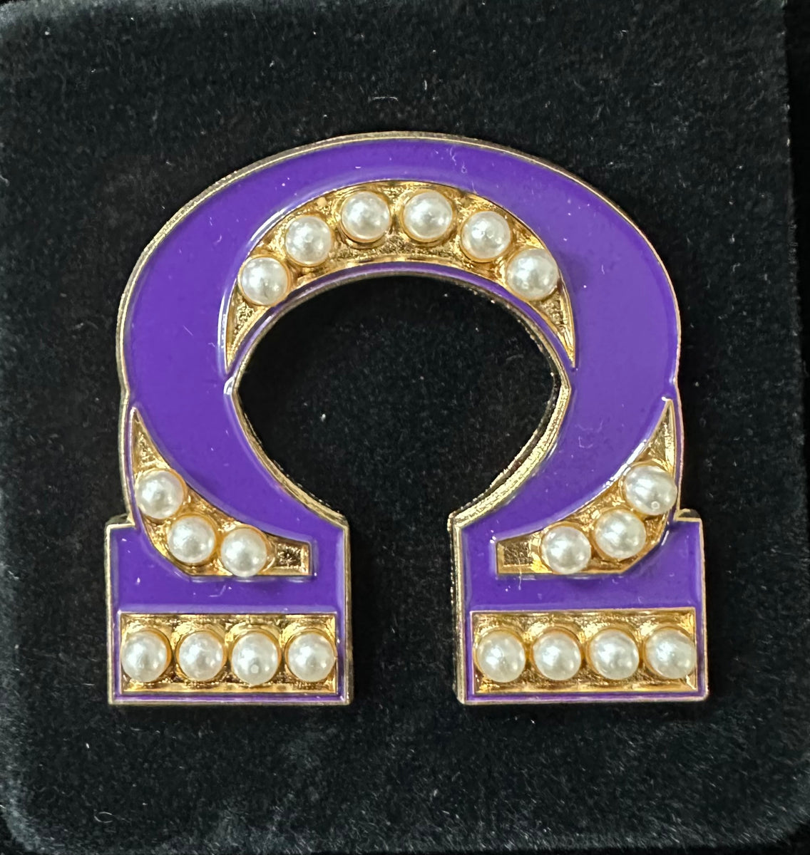 Omega Purple & Gold Pearl Lapel Pin – That Greek Life